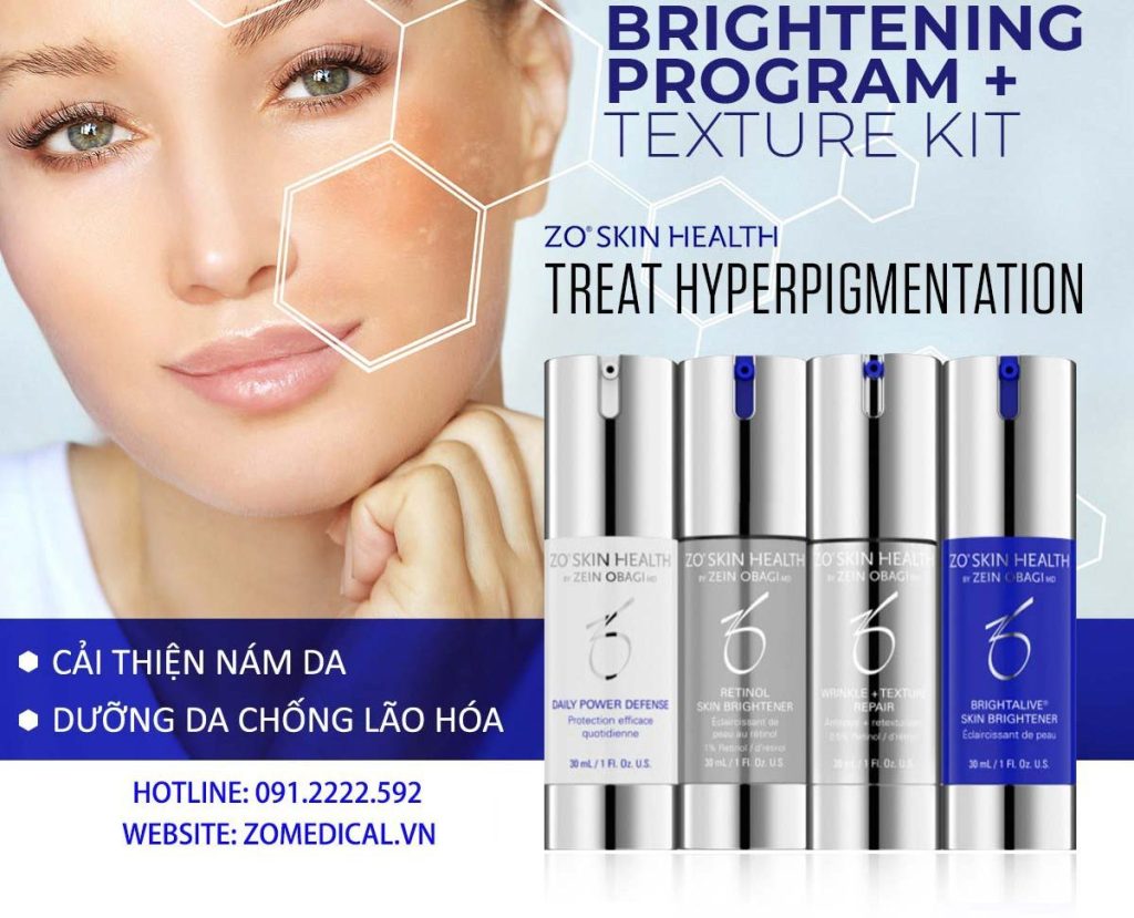 Bộ sản phẩm ZO Skin Brightening Program + Texture Repair - Zo