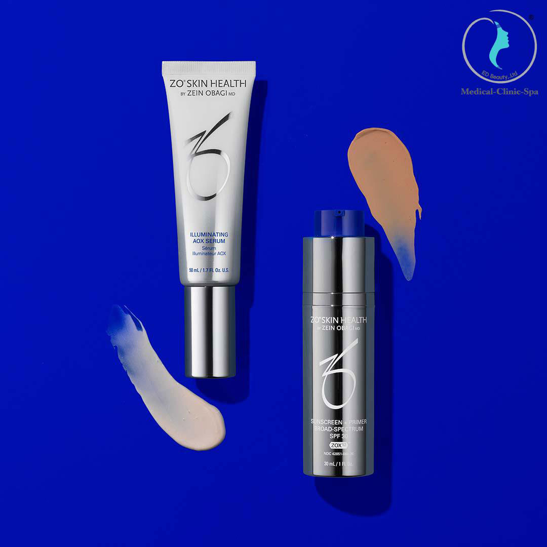 DƯỠNG DA BUỔI SÁNG CÙNG ZO ILLUMINATING AOX SERUM VÀ PRIMER SPF30 - Zo